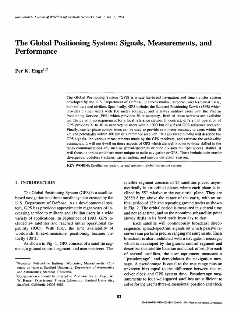 The Global Positioning System Signals Me | PDF | Global Positioning System | Wireless