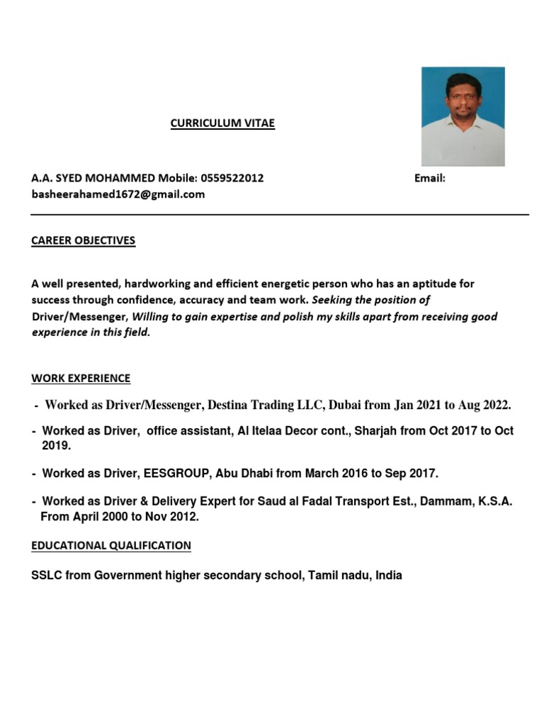 I Am Sharing 'Syed CV-Diver-2022) Office' With You | PDF