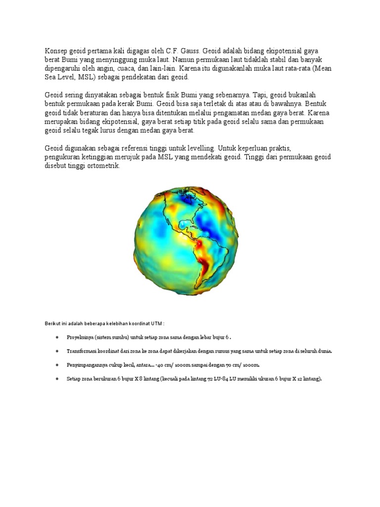 Konsep Geoid Pertama Kali Digagas Oleh C | PDF | Sains & Matematika