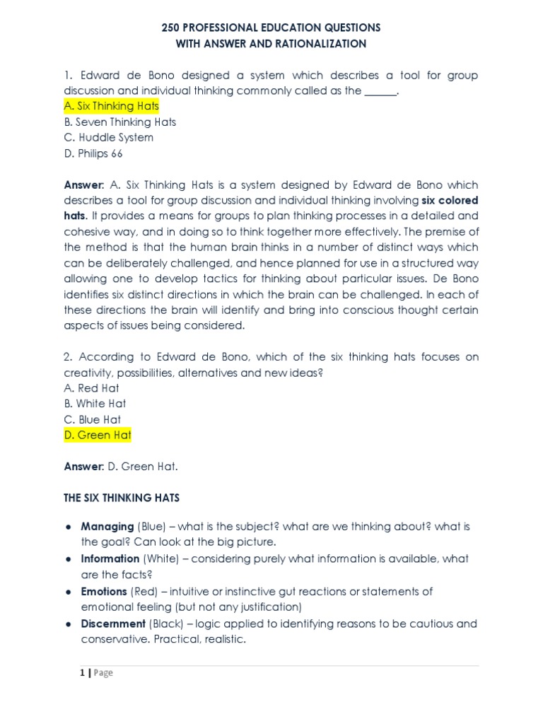 250 Items Prof Ed-RB-2020 With Comprehensive Rationalization | PDF