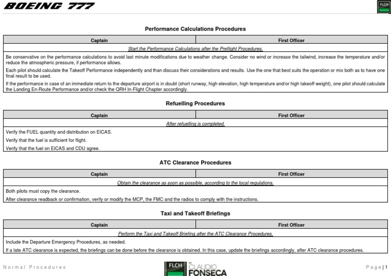 777 - NP 04 - Performance, Refueling, Clearance and Briefing | PDF ...