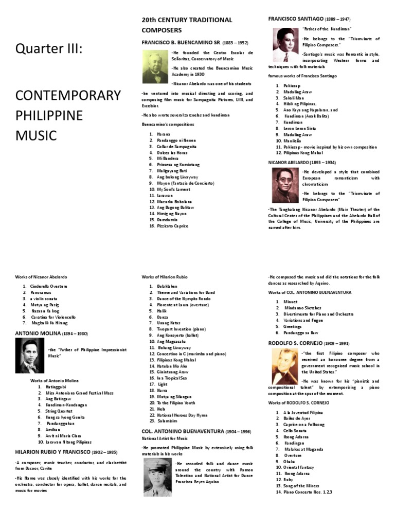 Father of Philippine Impressionist Music | PDF | Performing Arts ...
