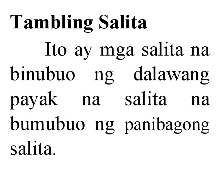 Tambalang Salita | PDF