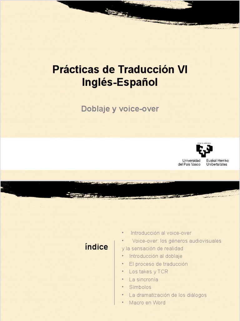 Doblaje y Voice-Over | PDF | Cognición | La lingüística aplicada