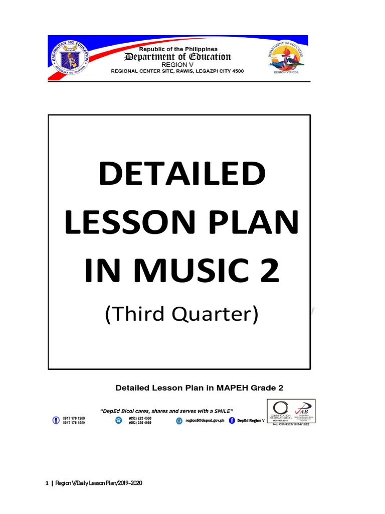 Grade 2 (MUSIC 3rd Quarter) | PDF | Lesson Plan | Teachers