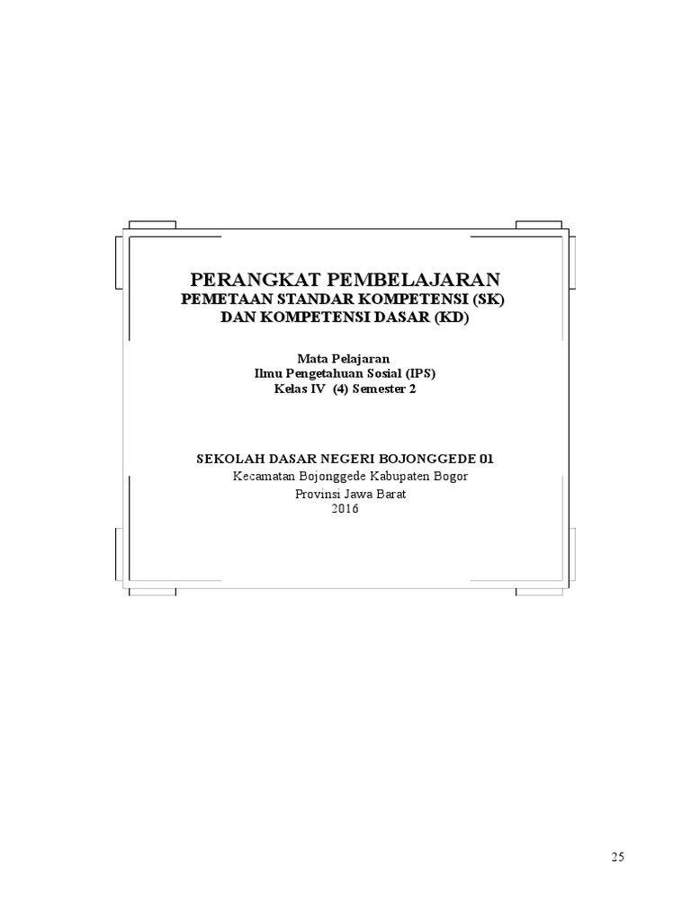 Pemetaan SK & KD Ips | PDF