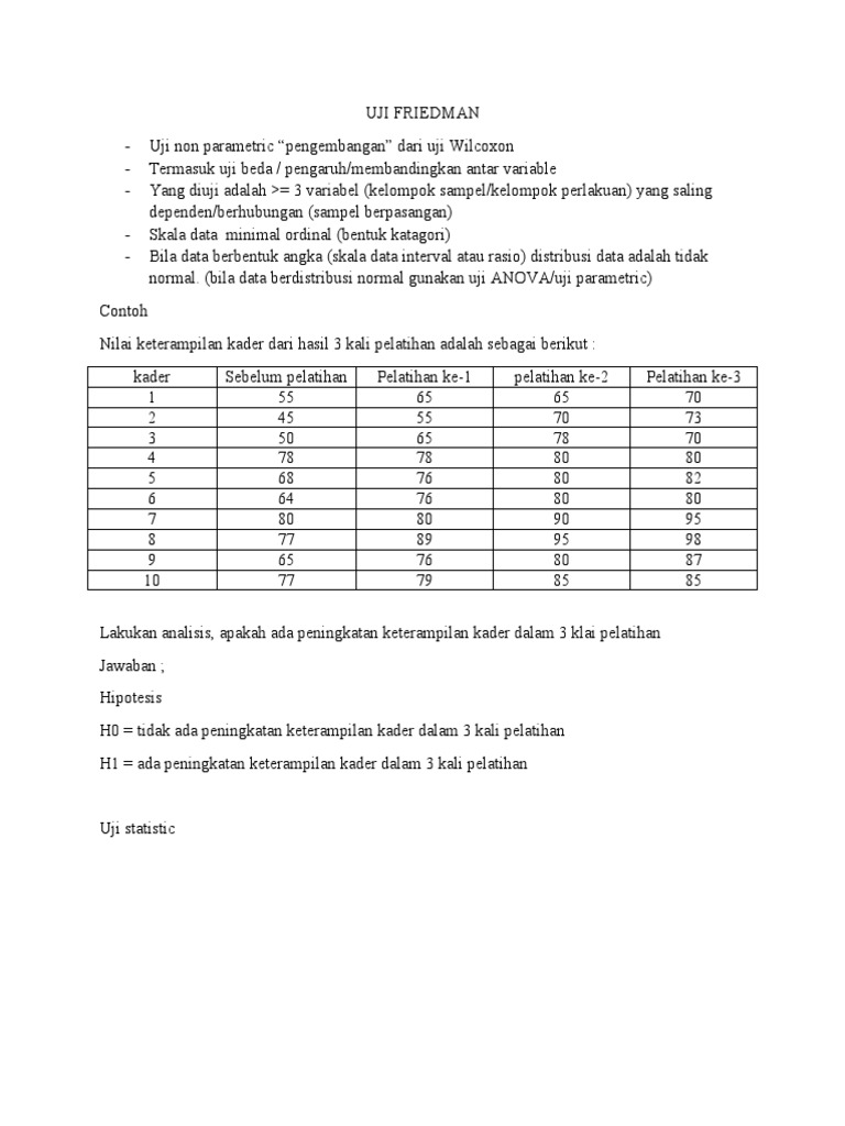 Analisis Uji Friedman Keterampilan | PDF