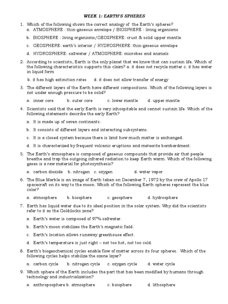 ELS Question Sheet | PDF | Earth Sciences | Plate Tectonics