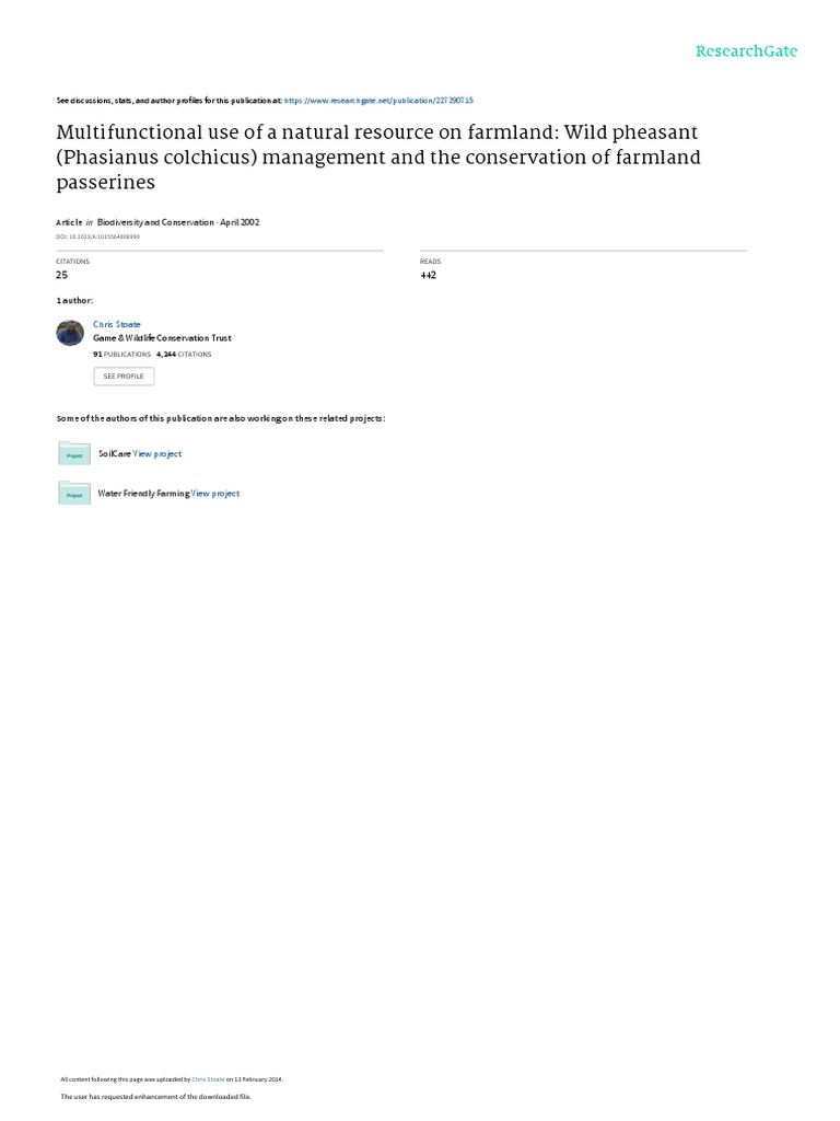 Multifunctional Use of A Natural Resource On Farml | PDF | Biodiversity ...