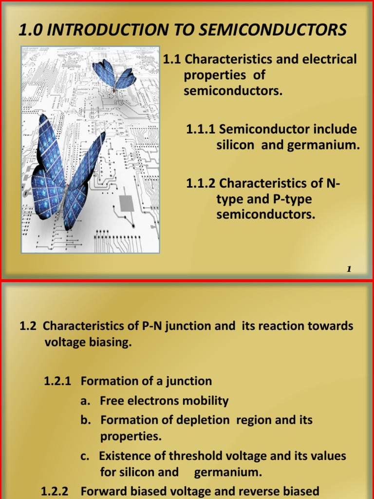 TOPIC 1introduction To Semiconductor | PDF | P–N Junction | Semiconductors
