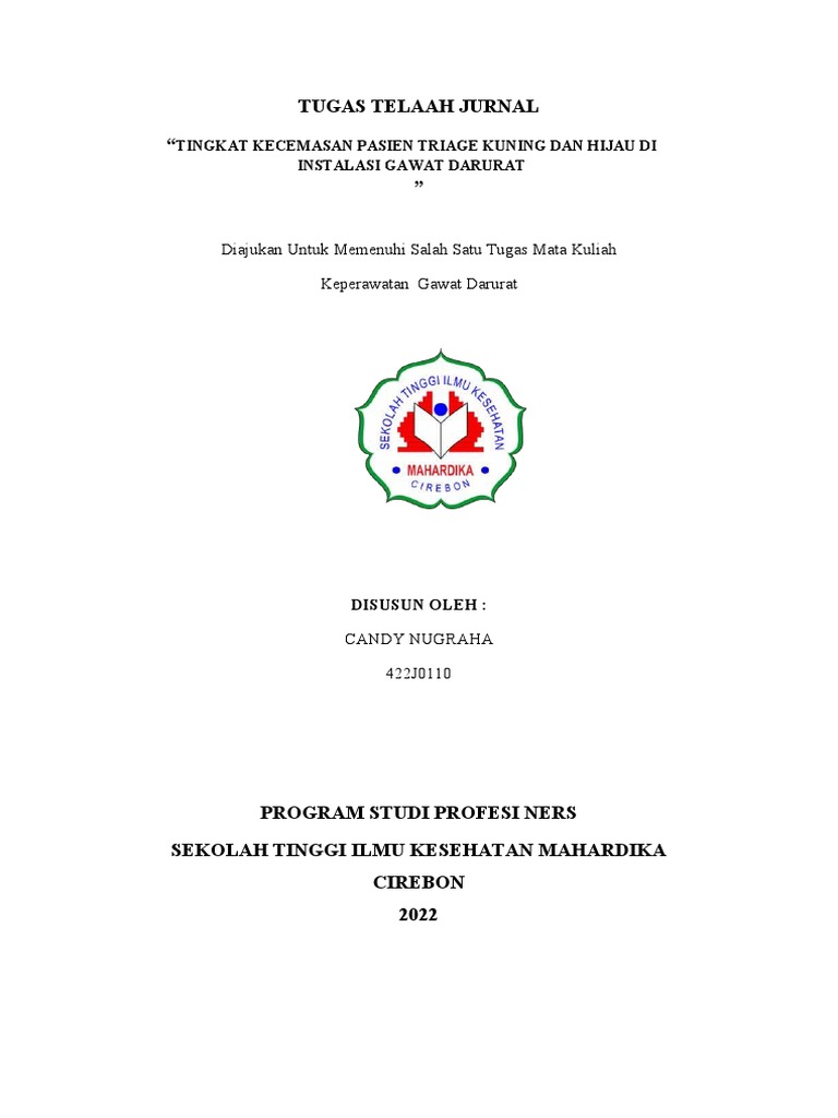 TELAAH JURNAL KGD Candy | PDF | Kesehatan Holistik | Sains & Matematika