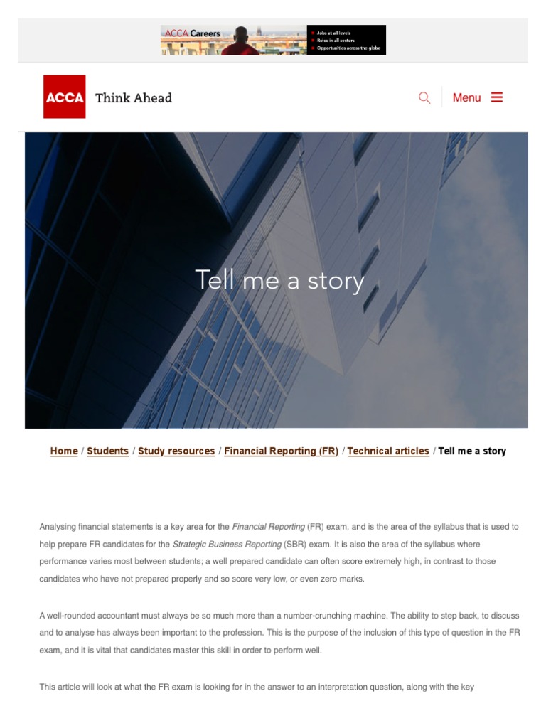 Analysing Financial Statements: Understanding What Examiners Look For ...