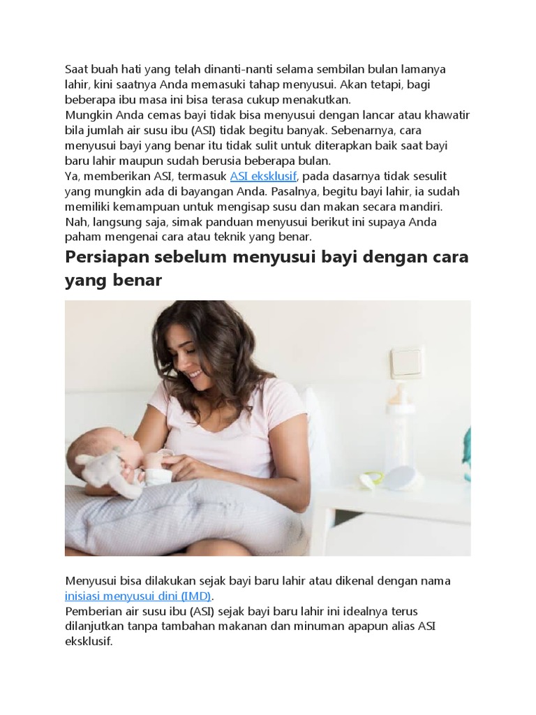 Cara Menyusui | PDF | Pengembangan Diri