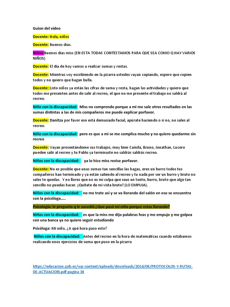 Guión Del Video | PDF