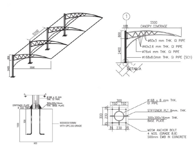 Car Parking Shades 3 Elevation | PDF