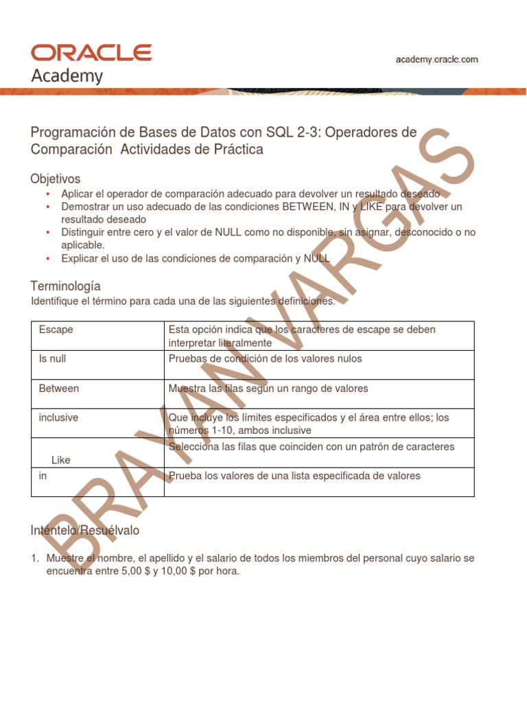 DP 2 3 Practice Esp | PDF | SQL | Programación de computadoras