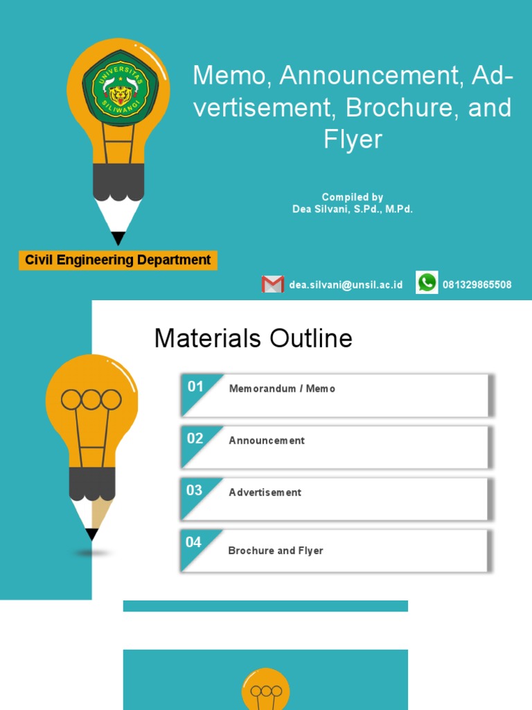 Memo, Announcement, Fliers, Brochure | PDF | Memorandum | Mass Media