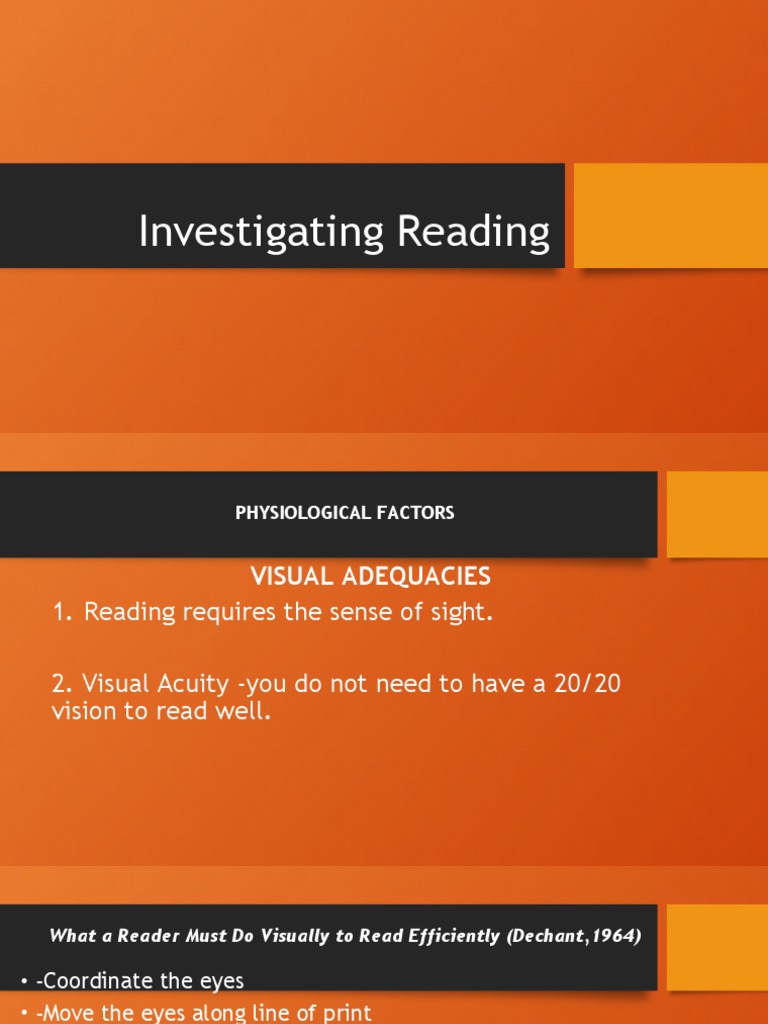 Investigating Reading | PDF | Human Eye | Reading Comprehension