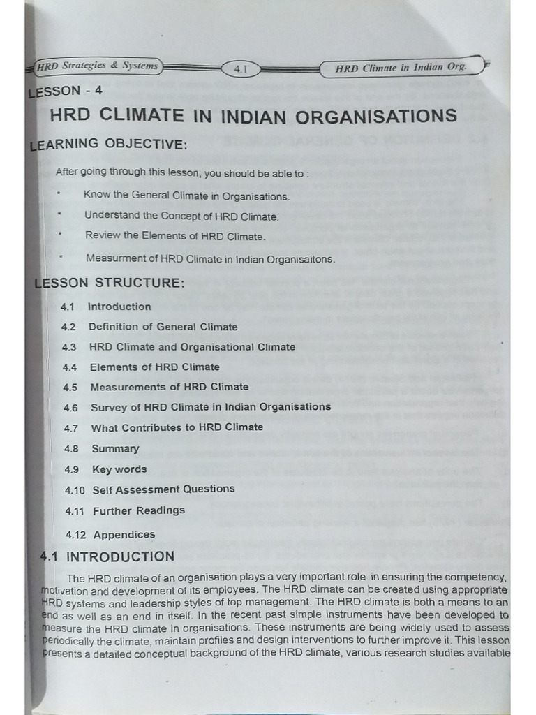 HRD Climate | PDF