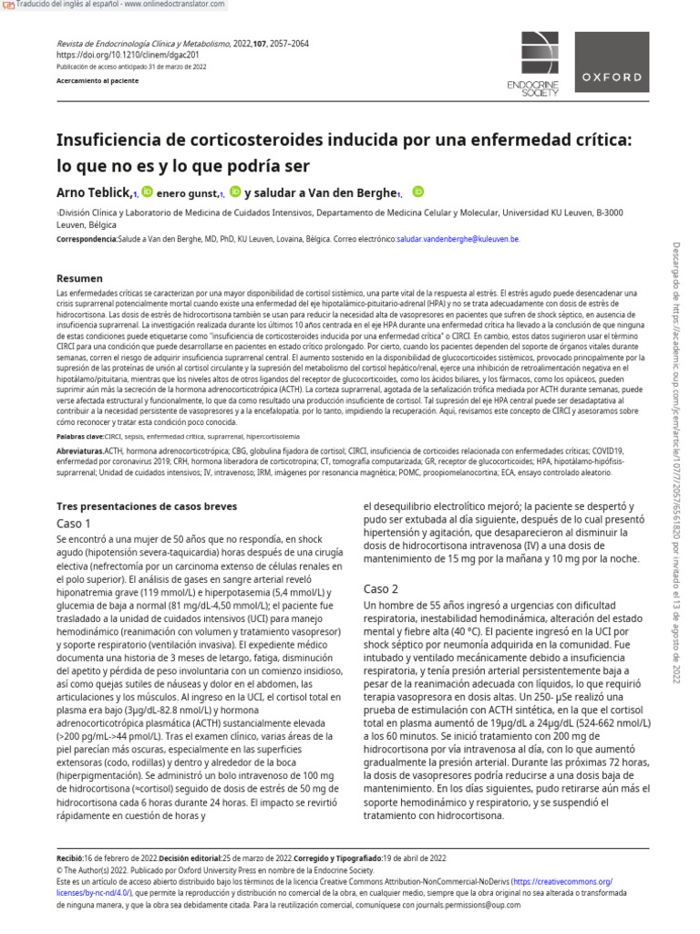 2022 CIRCI - En.es | PDF | Glucocorticoides | Cortisol