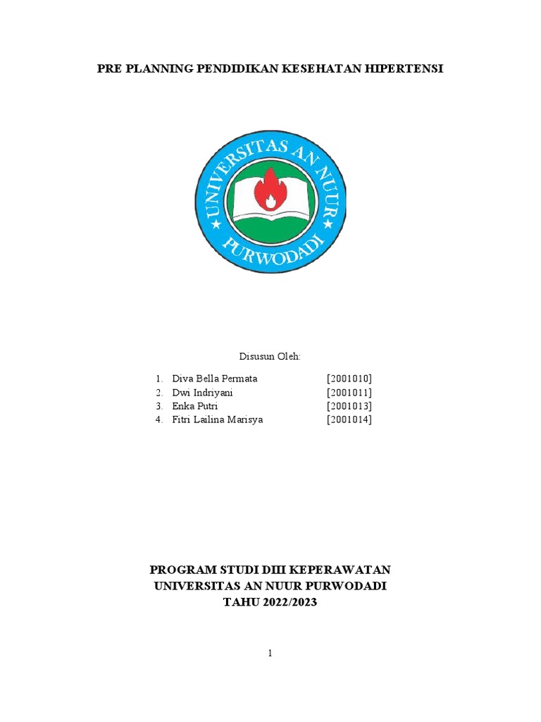 Preplanning Kel 3 Hipertensi | PDF
