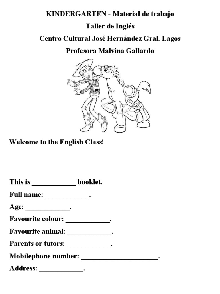Kindergarten English Workbook: An Introduction to Basic English ...