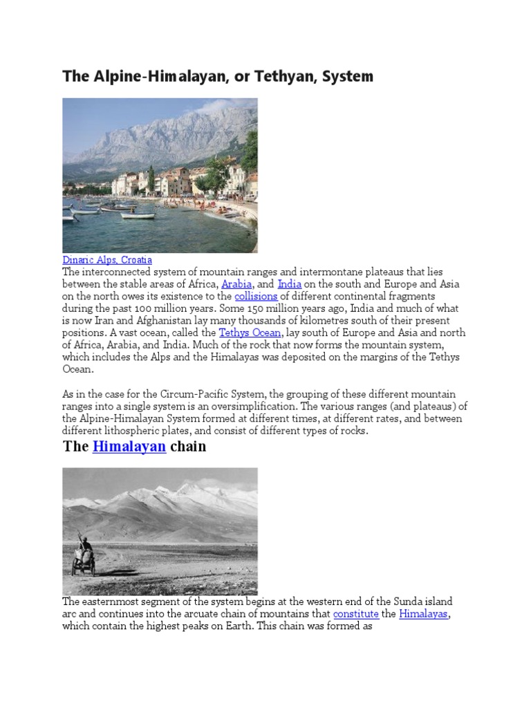 The Alpine-Himalayan, or Tethyan, System | PDF | Himalayas | Physical ...