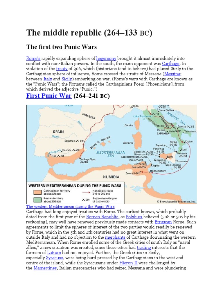 The Middle Republic (264-133 BC) | PDF | Hannibal | Punic Wars