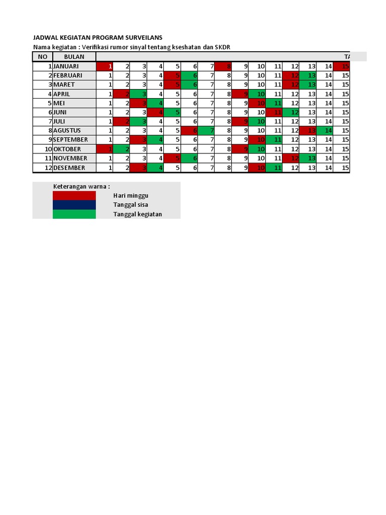 Matrik Kegiatan Program 2023 | PDF