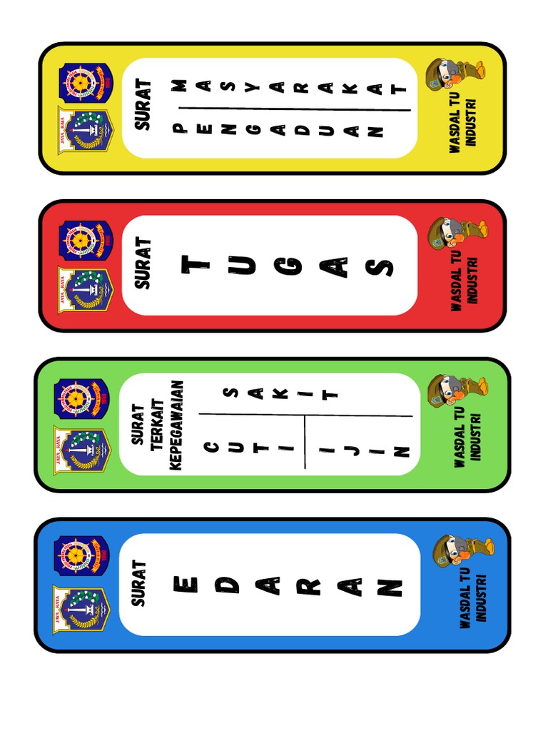 Colorful Modern School Subject Folder Label | PDF