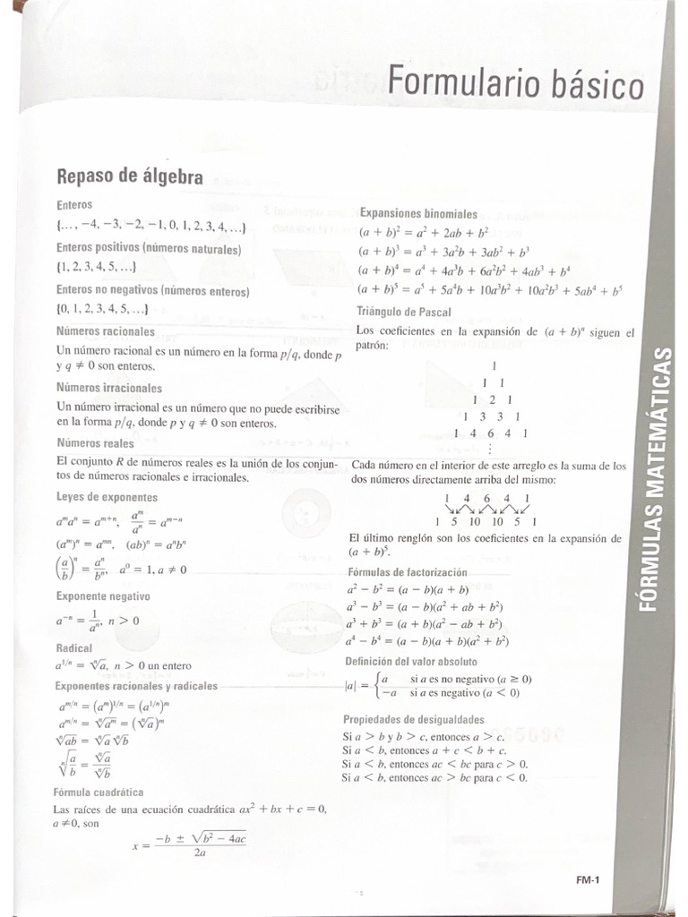 formulario math(12) | PDF