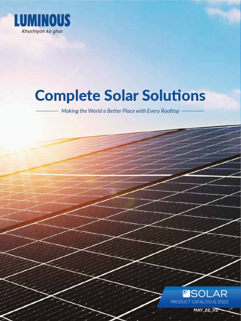 Luminous Solar Product Catalogue May - 22 - V2 | PDF | Photovoltaics ...
