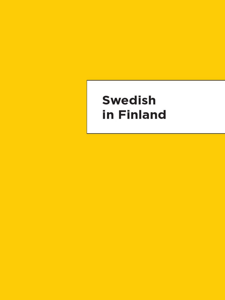 Folktinget SwedishInFinland Broschyr A5 06 | PDF | Finland | Sociolinguistics
