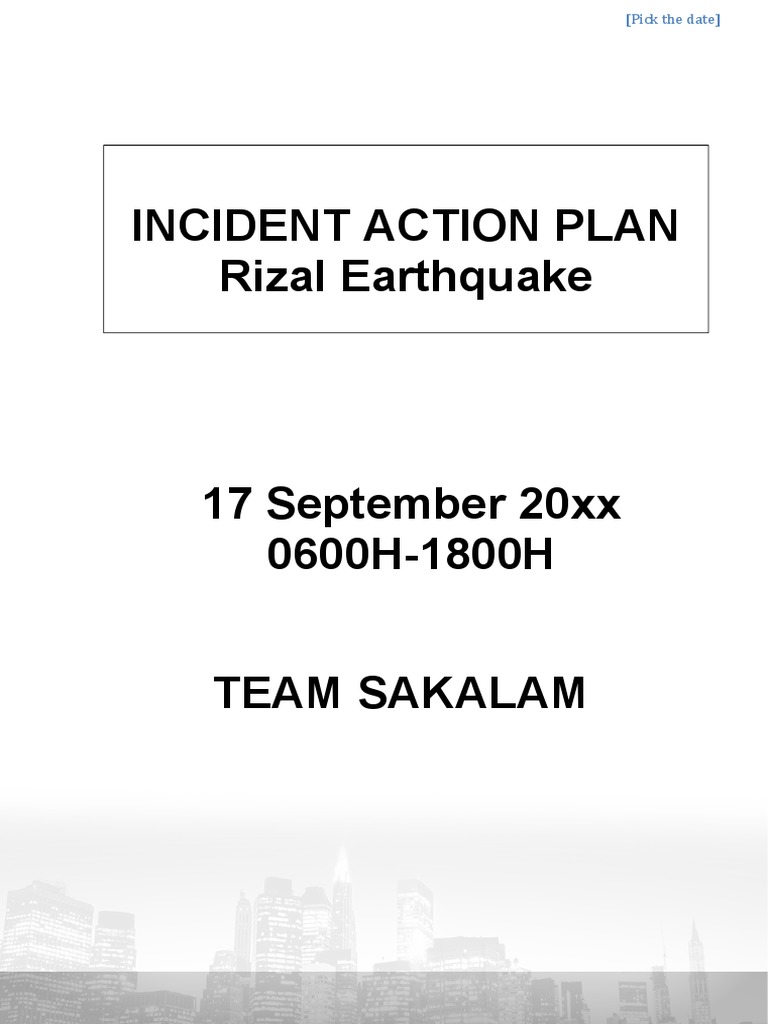 Incident Action Plan - Sakalam - 1631233752 | PDF | Emergency ...