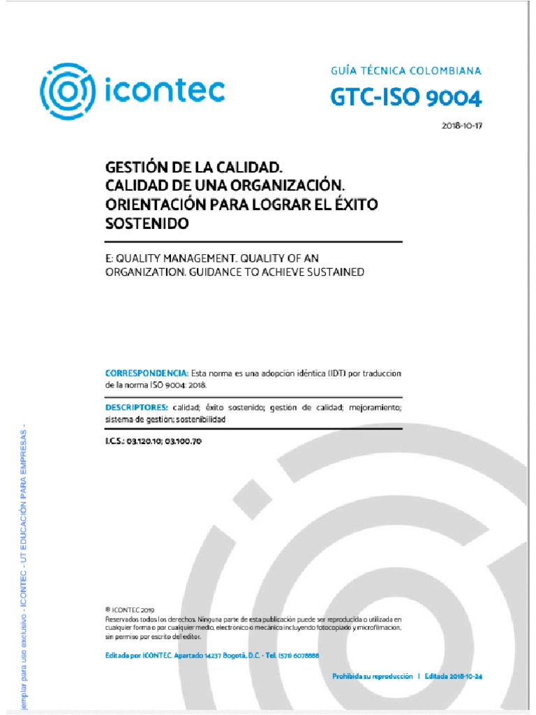 Gtc-Iso 9004 2018-10-17 | PDF