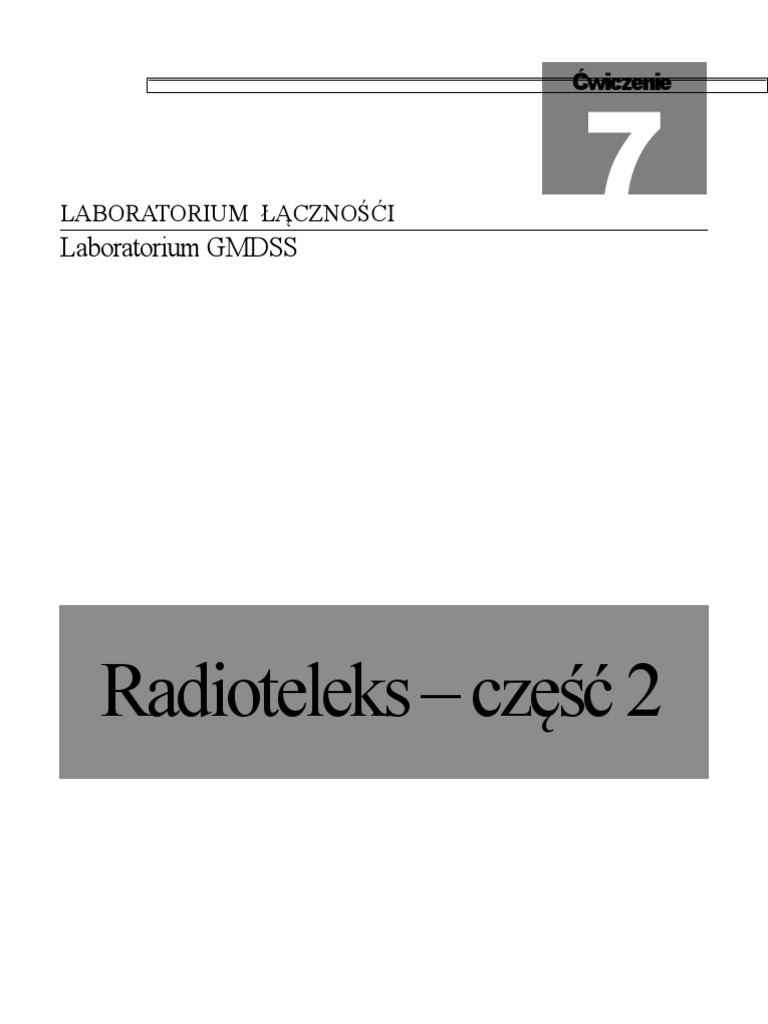 Ćwiczenie NR 10 - Radioteleks Cz. 2 - Skrypt | PDF