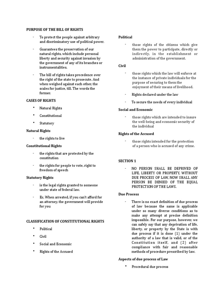 Reviewer - Philcon | PDF | Rights | Due Process Clause