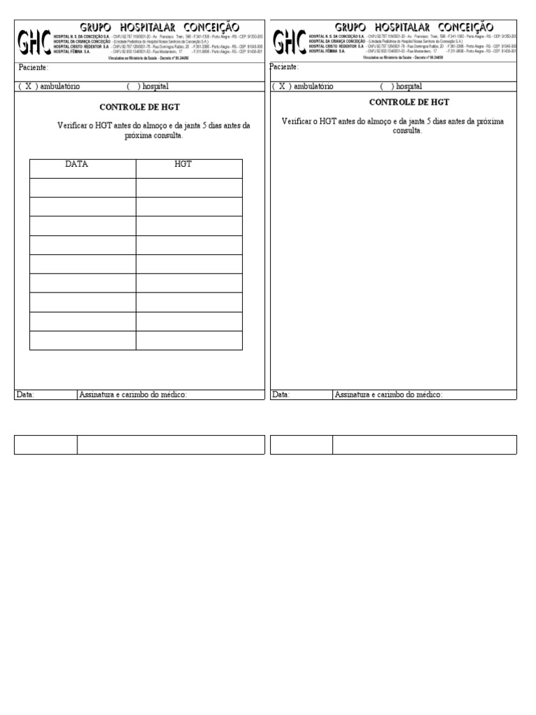 Controle de HGT | PDF | Ciências e Matemática