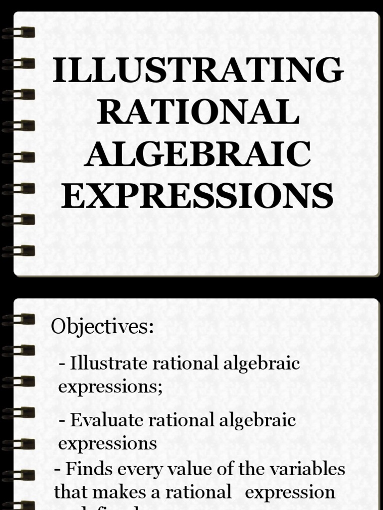 Illustrating Rational Algebraic Expressions | PDF | Language Arts ...