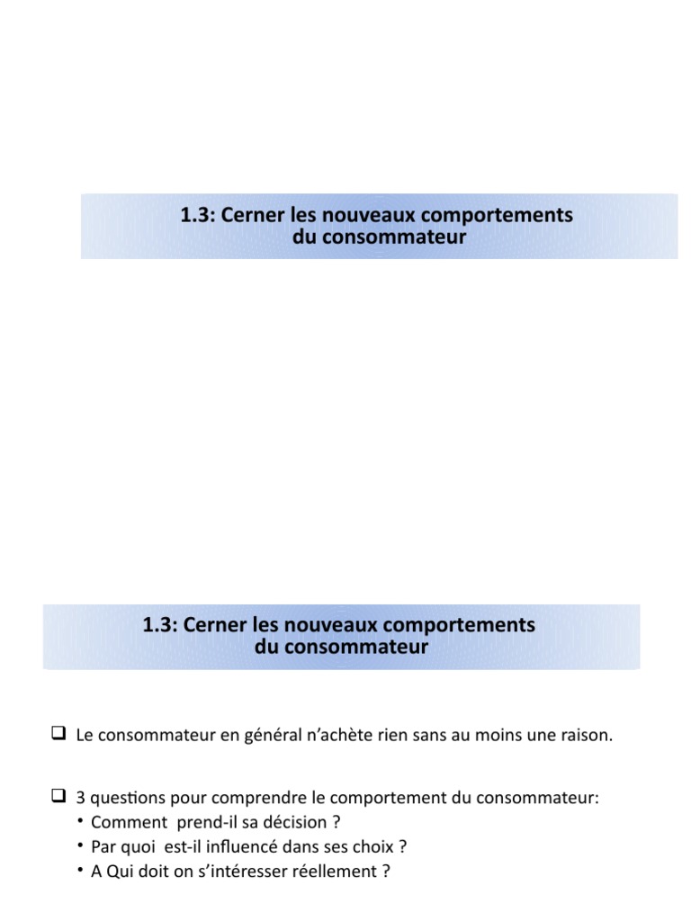 3 Comportement Du Consommateur 1 | PDF | Consommateurs | Motivation