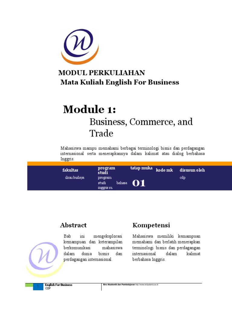 Modul EFB Unit 1 | PDF | Exports | Sales