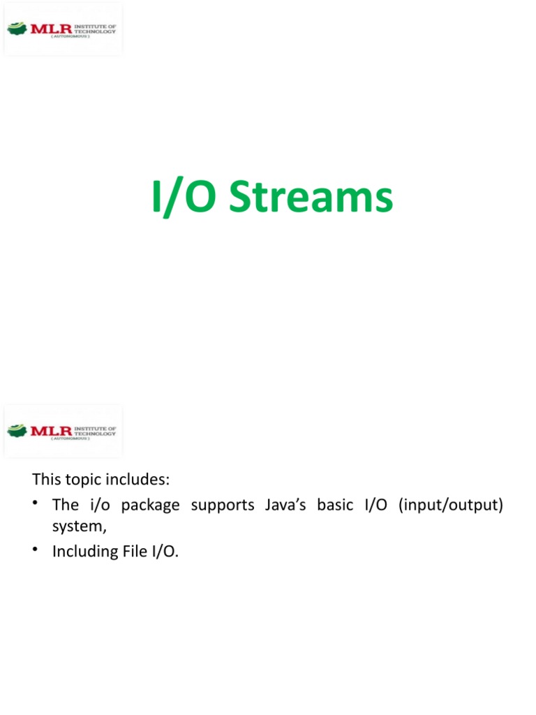 IO Streams | PDF | Input/Output | Class (Computer Programming) IO Streams | PDF | Input/Output | Class (Computer Programming)