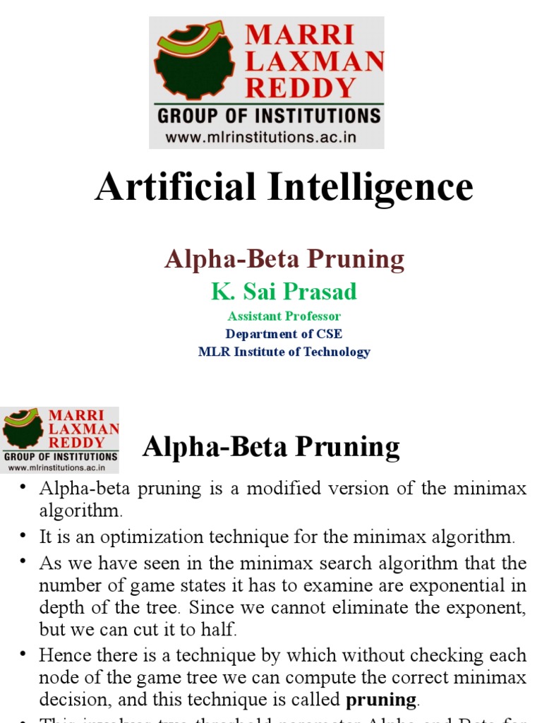 Alpha Beta Pruning | PDF | Algorithms And Data Structures | Applied Mathematics