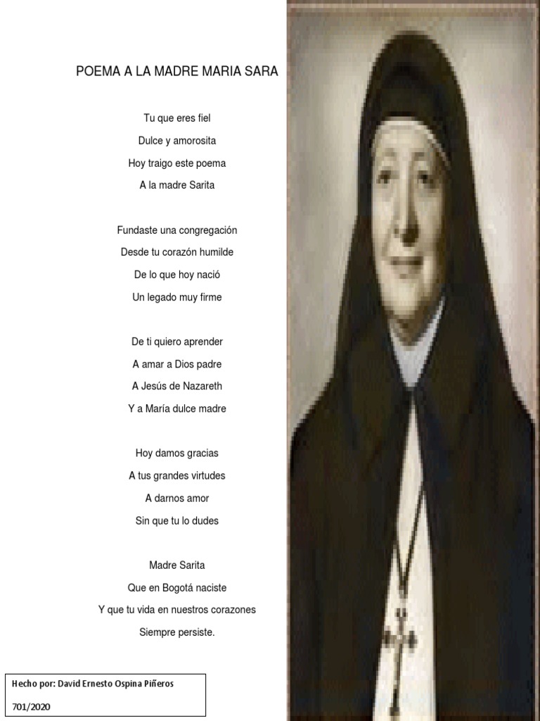 Poema a la Madre María Sara | PDF