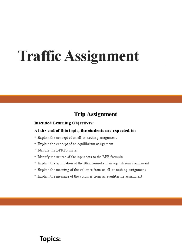 Traffic Assignment | PDF | Applied Mathematics