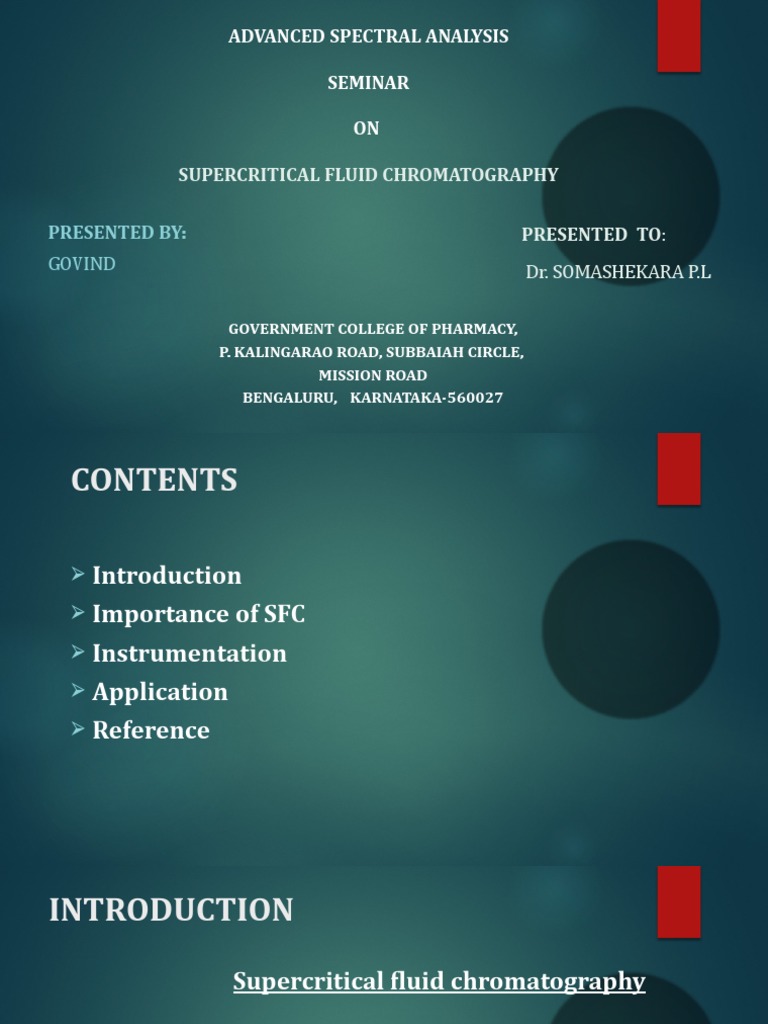 SFC PPT 2 | PDF | Supercritical Fluid | Chromatography