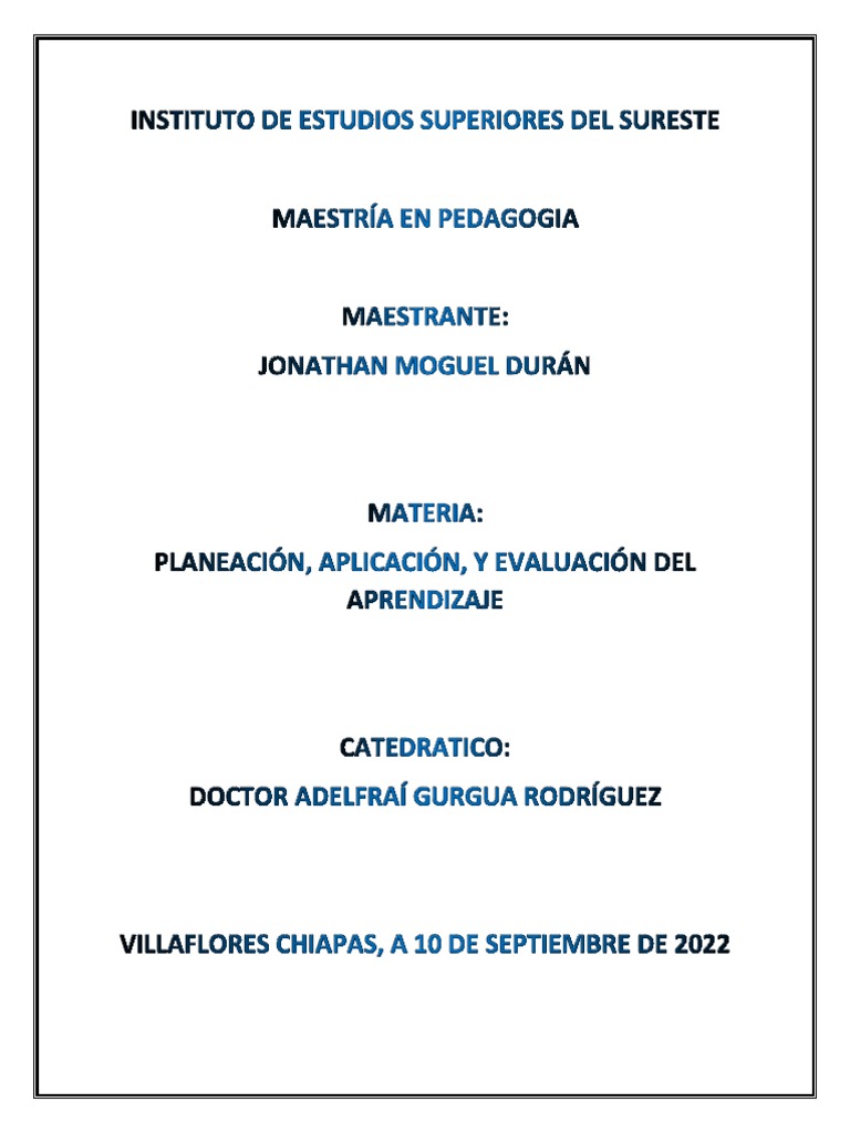Moguel Duran Jonathan - Actividad 2, Mapa Conceptual | PDF | Enseñando | Plan de estudios