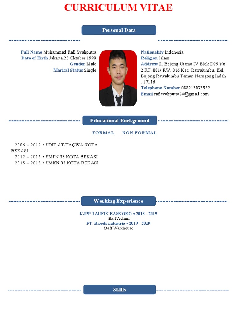 CV Rafi Syahputra | PDF