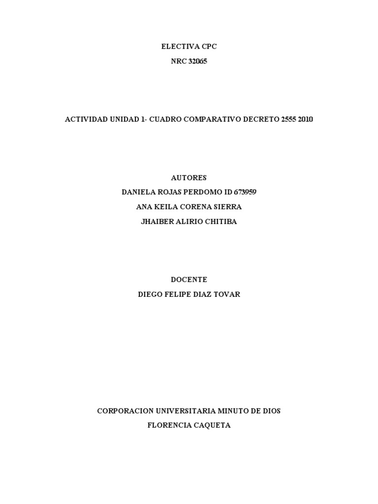 Electiva CPC Unidad 1 | PDF