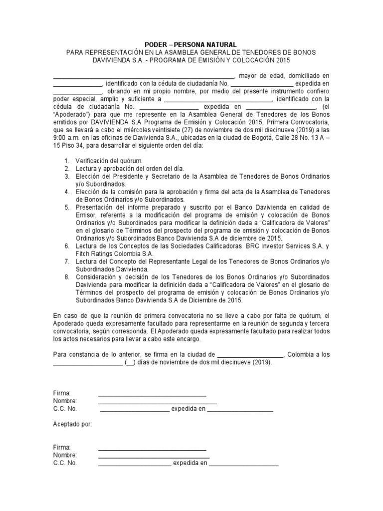 Modelos de Poder PN Davivienda | PDF | Gobierno